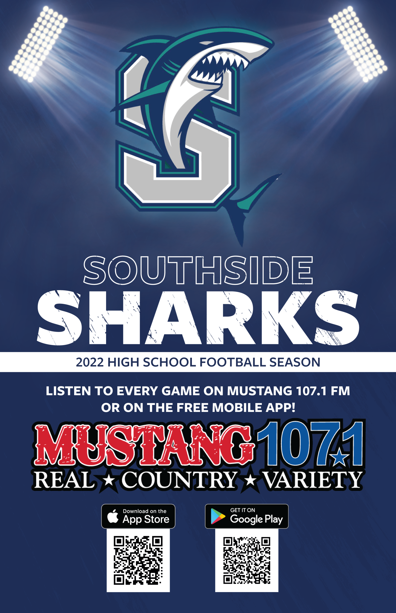 Mustang 107.1 the Home of Southside Sharks Football | Mustang ...